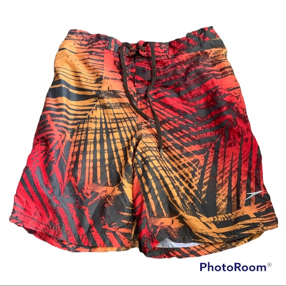 Speedo | Swim | Hpspeedo Tropical Orange Swim Truncks | Poshmark